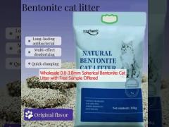 Wholesale 0.8-3.8mm Spherical Bentonite Cat Litter with Free Sample Offered