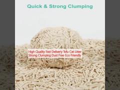 High Quality Fast Delivery Tofu Cat Litter Strong Clumping Dust Free Eco Friendly