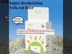 Premium Eco-Friendly Tofu Cat Litter Dust Free Soybean And Corn Custom Flavors