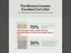 High absorption Odor Control Tofu and Bentonite Mixed Cat Litter New Design Easy To Carry