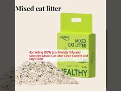 Hot Selling 100% Eco-Friendly Tofu and Bentonite Mixed Cat Litter Odor Control and Easy Clean