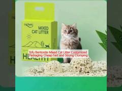 Tofu Bentonite Mixed Cat Litter Customized Packaging Cheap Fast and Strong Clumping