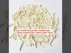 Eco-Friendly Tofu Cat Litter Flushable Hard Clumps Superior Odor Control Custom Scents