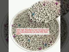 OEM High Absorbency Fast Clumping Dust Free Color Bentonite Cat Litter With Multi Scent