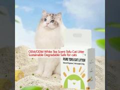 Witte thee geur Tofu Kattenvuil Afbreekbaar Tofu Soja Kattenvuil