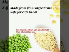 Низкий уровень отслеживания Соя Кукуруза Кошачий мусор 100% растения Тофу Кошачий мусор Песок