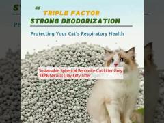 Duurzame bolvormige bentoniet kattenbakken Grijz 100% natuurlijke klei kattenbakken