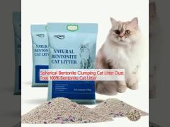 Sferisch bentoniet klonterend kattenvuil 100% bentoniet kattenvuil zonder stof