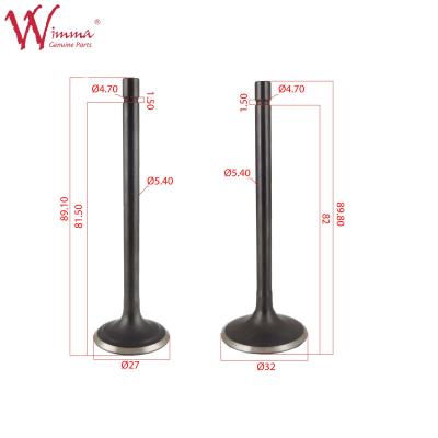 China Intake And Exhaust Valve Motorcycle Parts Engine Valve Good Quality Stainless Steel Material CG200 for sale