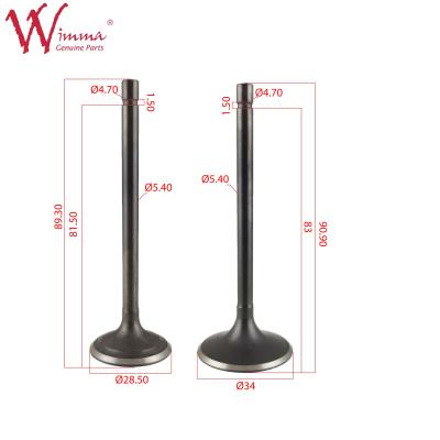 China Exhaust Intake Valves Motorcycle Racing Custom Engine Component CG250 for sale