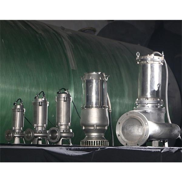Quality WQP Stainless Steel Sewage Pump , Non Clogging Submersible Pump 220V/380V for sale