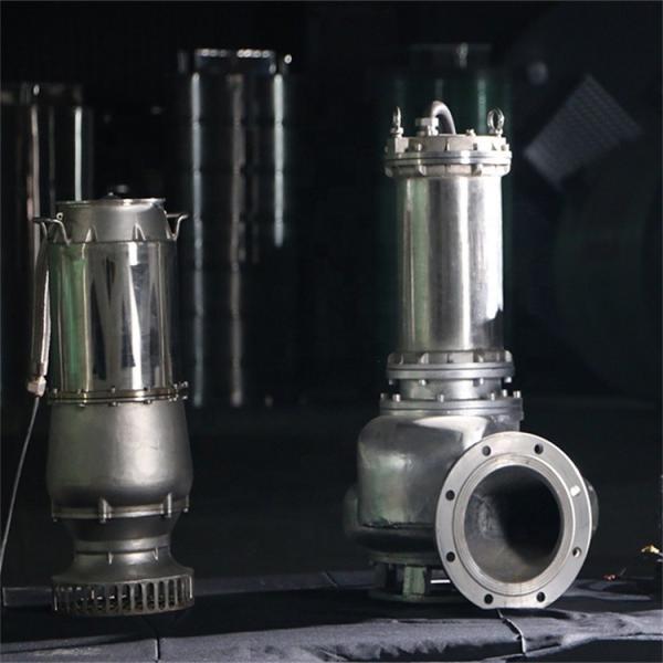 Quality WQP Stainless Steel Sewage Pump , Non Clogging Submersible Pump 220V/380V for sale