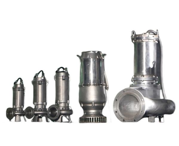 Quality WQP Stainless Steel Sewage Pump , Non Clogging Submersible Pump 220V/380V for sale