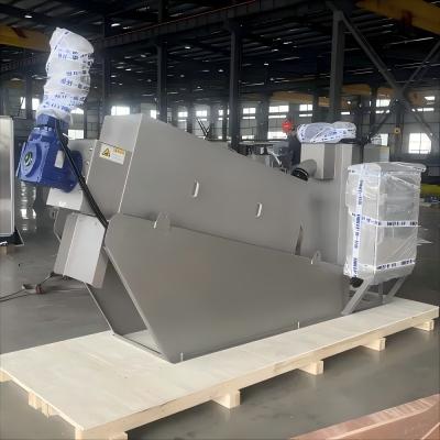 China Máquina de pressão de parafuso automática de desidratação de aço inoxidável Multi Disc Screw Press Dehydrator for sale