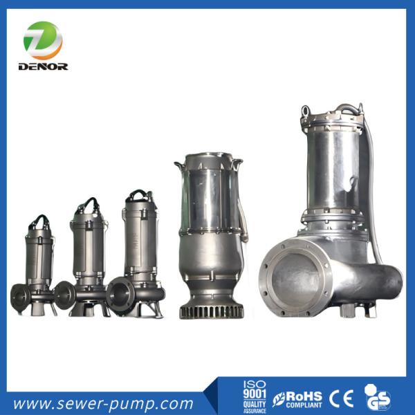 Quality WQP Stainless Steel Sewage Pump , Non Clogging Submersible Pump 220V/380V for sale