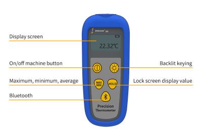 China Handheld Industrial Thermocouple Thermometer -40 150C Measuring Range 206g Probe Excluded for sale