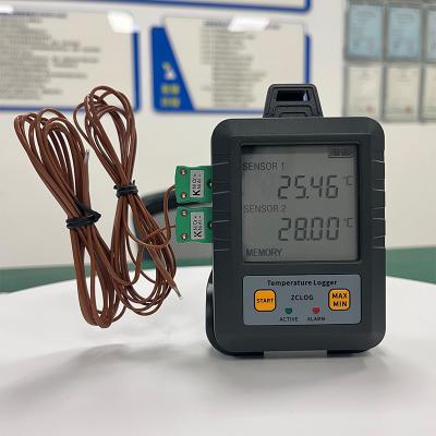中国 Monitor Digital Dual Channel NTC Thermometer Data Logger GREY with protection case 販売のため