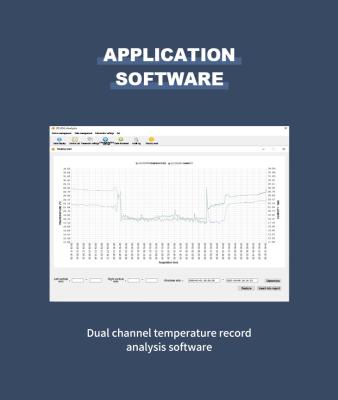 中国 Monitor Digital Dual Channel NTC Thermometer Data Logger GREY with protection case 販売のため