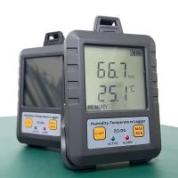 China Real Time Temperature Humidity Record Data Logger with Wireless LCD Display in Gray for sale