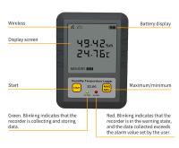 China Pharmaceutical Industry LCD Display Data Logger with Temperature and Humidity Sensor for sale
