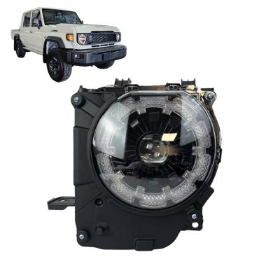 China Aftermarket Flower Ring LED Headlight Assembly for Toyota Land Cruiser LC79 70 Series Reference Number 81110-60U90, 81150-60U90 for sale