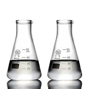 50ml glass erlenmeyer flasks set