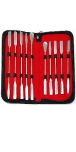 stainless steel Lab spatulas mixing stirring transfering lab scoop spoon spatula