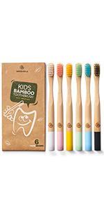 Kids Bamboo Toothbrushes Soft Bristles Toothbrushes Natural Bamboo Toothbrush Set