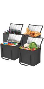 Insulated Bag, 4-Pack, Black