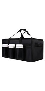 Food Delivery Bag with Cup Holder