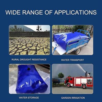 China Buitenopvouwbare flexitank waterblaas, waterzak wateropslag tank kraan Duurzame wateropslagcontainers Te koop