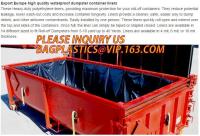 China Heavy Duty Woven PE Drawstring Dumpster Container Liner 20 Yard Black for Waste Disposal for sale