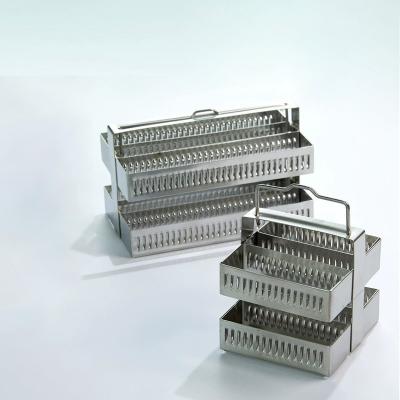 China Histology Tissue Slide Glass Staining Jar Staining Rack Pathology microscope slide staining jar and rack for sale