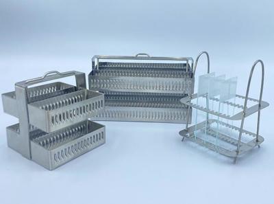 China Histology Tissue Slide Glass Staining Jar Staining Rack Pathology microscope slide staining jar and rack for sale