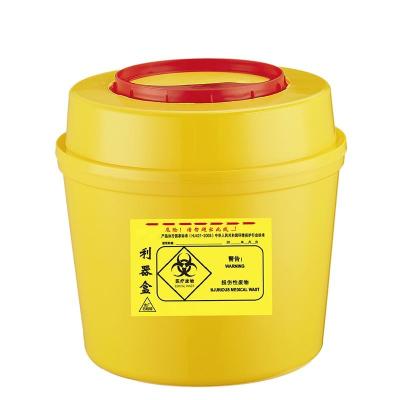 China Medische plastic medische afvalbak Medische container Biogevaarlijke naalden Wegwerp 1L Sharps container Te koop