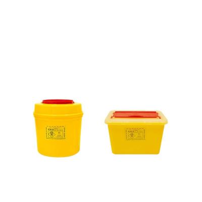 China Medische plastic medische afvalbak Medische container Biogevaarlijke naalden Wegwerp 1L Sharps container Te koop