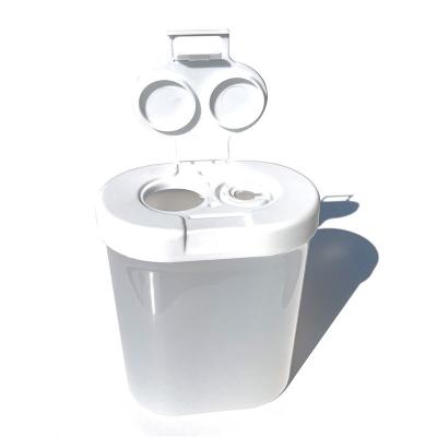 China Medische plastic medische afvalbak Medische container Biogevaarlijke naalden Wegwerp 1L Sharps container Te koop