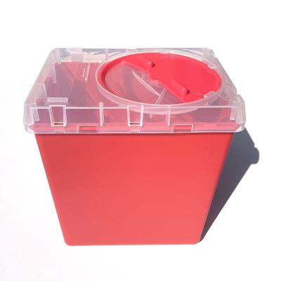 China Medische plastic medische afvalbak Medische container Biogevaarlijke naalden Wegwerp 1L Sharps container Te koop