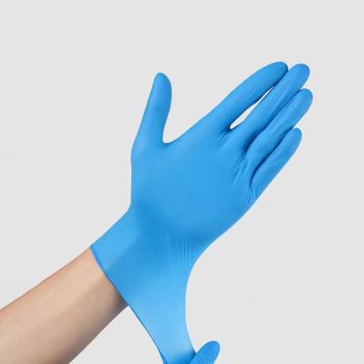 China Blue Guantes Cheap Nitrile Gloves Manufacturers Green Nitrile Gloves Industry Chemical Resistant Food Grade for sale