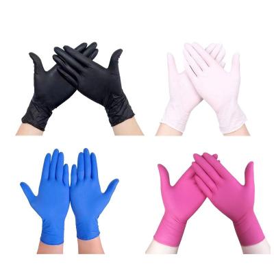 China Blue Guantes Cheap Nitrile Gloves Manufacturers Green Nitrile Gloves Industry Chemical Resistant Food Grade for sale