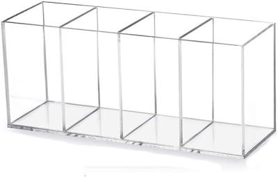 China Acryl penhouder 4 compartimenten,Clear penhouder organisator make-up borstelhouder voor kantoor bureauaccessoires,cosmetische Te koop