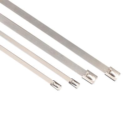 China Roestvrij staal kabelband metalen kabel zip banden 304 roestvrij staal multifunctionele zware taak zelfvergrendelende kabelbanden Te koop