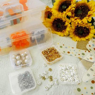 China Mini Clear Plastic Beads Storage Box Small Empty Organizer Box with Hinged Lid for Storage of Small Items, Jewelry for sale