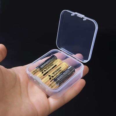 China Mini Clear Plastic Beads Storage Box Small Empty Organizer Box with Hinged Lid for Storage of Small Items, Jewelry for sale
