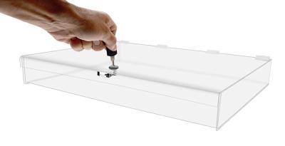 China Doorzichtige Acryl Single Lock medische doos met sleutels, 13 