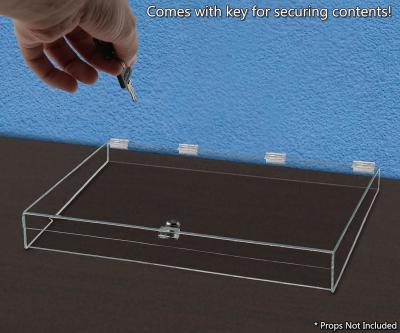 China Doorzichtige Acryl Single Lock medische doos met sleutels, 13 