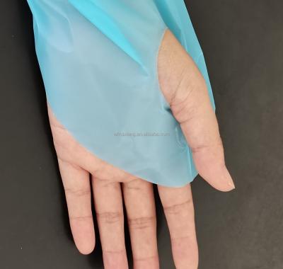 China CPE GOWN, PLASTIC MEDICAL DISPOSABLE APRONS FOR DOCTOR, BIOHAZARD APRON, SURGICAL APRON, LOGO CUSTOMIZED EXAM APRON for sale