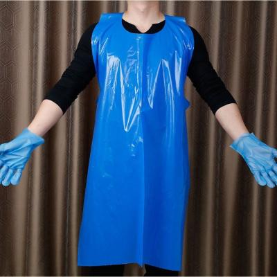 China Wegwerpwitte plastic schort, 46 inch x 28 inch waterdicht polyethyleen voor koken schilderen kunst en ambacht Te koop