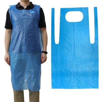 China Wholesale Biodegradable Pla cornstarch Apron Embossed Or Smooth Apron Disposable Pe Apron Kitchen Wear Sleeveless for sale