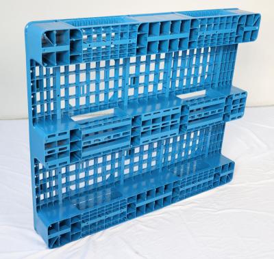 China 1200*1000 Industrial Three Skids Pallets Heavy Duty Euro HDPE Large Stackable Four Way Customize Plastic Pallet for sale